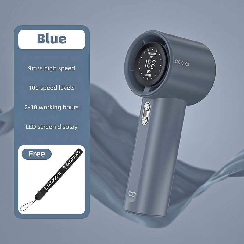 Goojodoq Portable Fan Rechargeable Handheld Jet Fan Strong Wind 100 ...