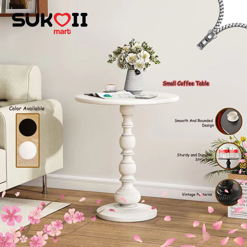 SKOI Balcony Small Round Table Sofa Side Table Small Tea Coffee Table Simple Corner Table ...