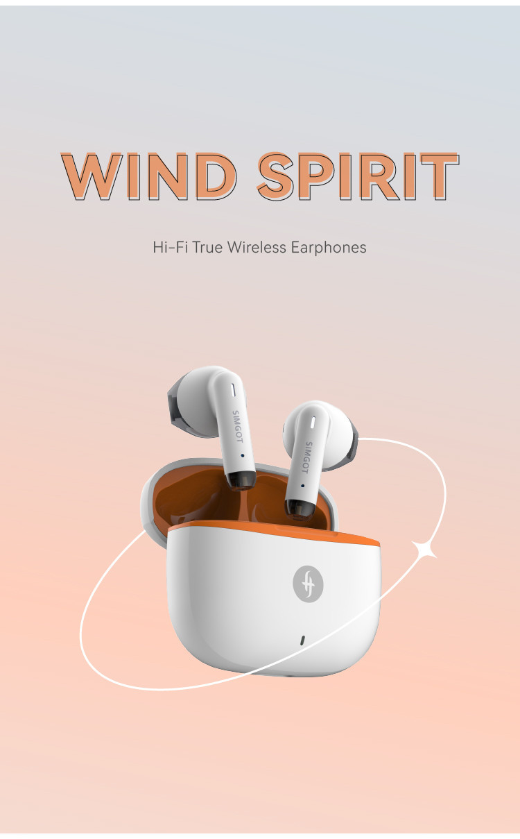 SIMGOT FLD100 13mm Dynamic Driver Bluetooth 5.3 TWS Semi-In-Ear HiFi ...