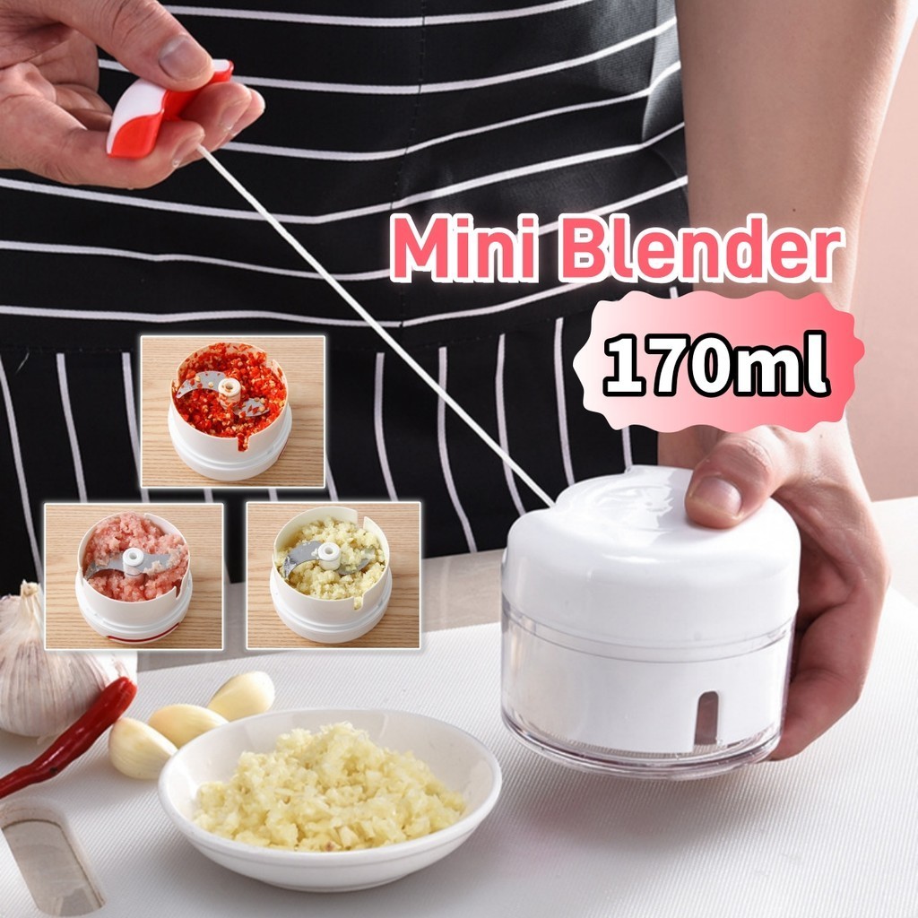 Hand Pull Mini Garlic Blender Manual Speedy Chopper Food Processor ...