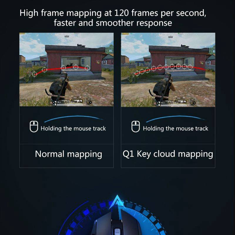 Original Flydigi Q1 Mouse Keyboard Converter Adapter for Mobile Game Pubg Auxiliary Controller ...