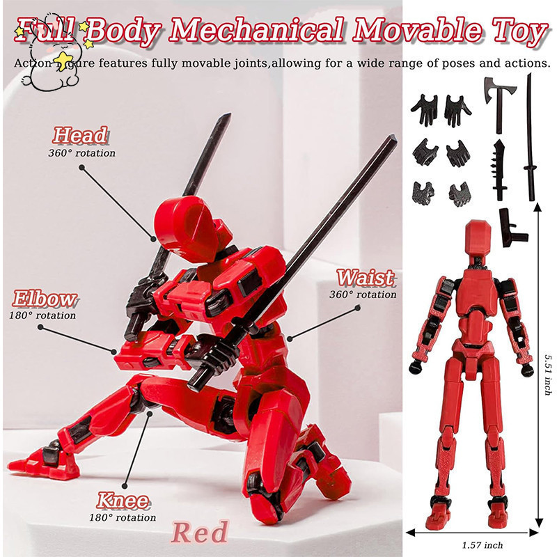 Lucky13 Action Figure Titan T13 Action Figure 3D Printed Multi-Jointed ...