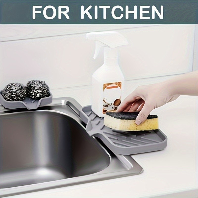 Silicone Bathroom Soap Dishes with Drain Spout-Bathroom and Kitchen ...