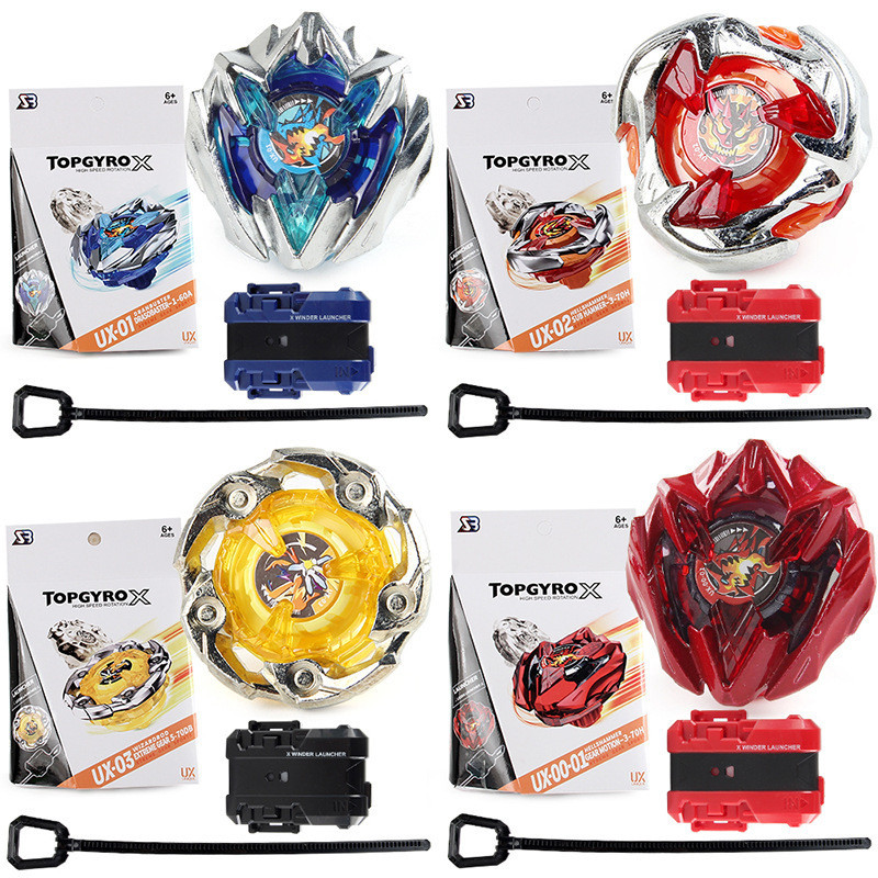 Tops Battle Beyblade Set With Launchers Sturdy Alloy Long-lasting ...