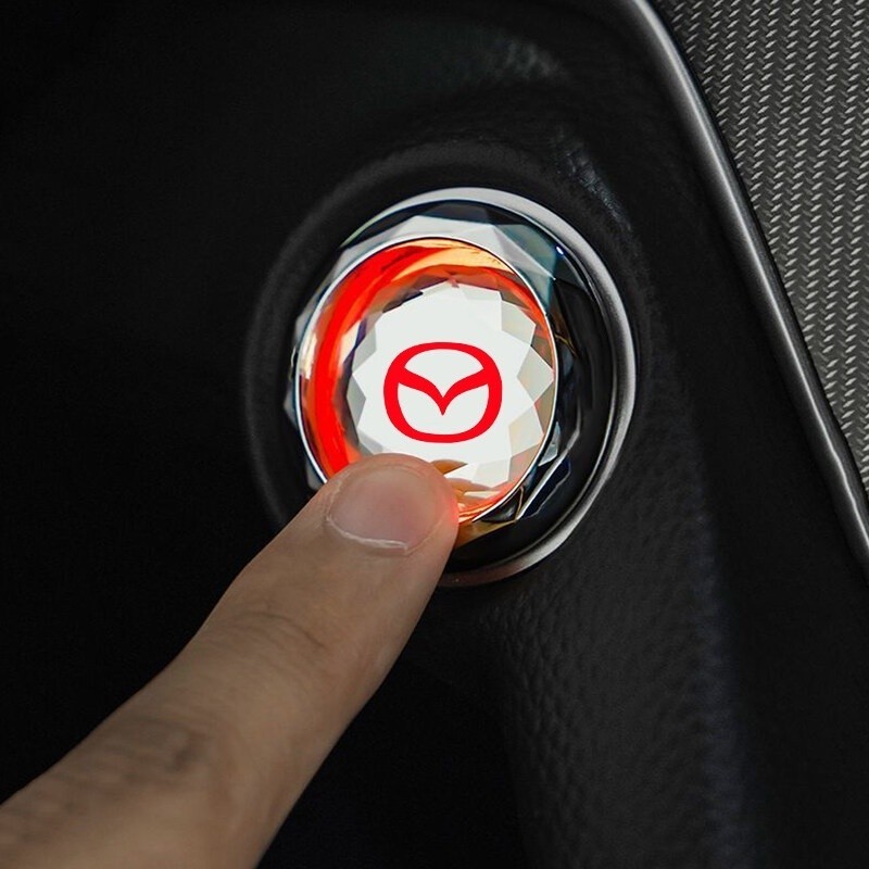 1Pcs car Engine One Button Start Switch Stop Button Cover for Mazda 3 ...