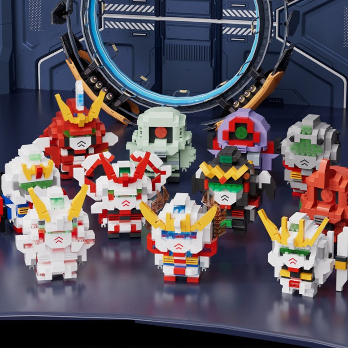 12 Design Mecha Building Blocks toy Cartoon Puzzle Figures Blocks Toys ...