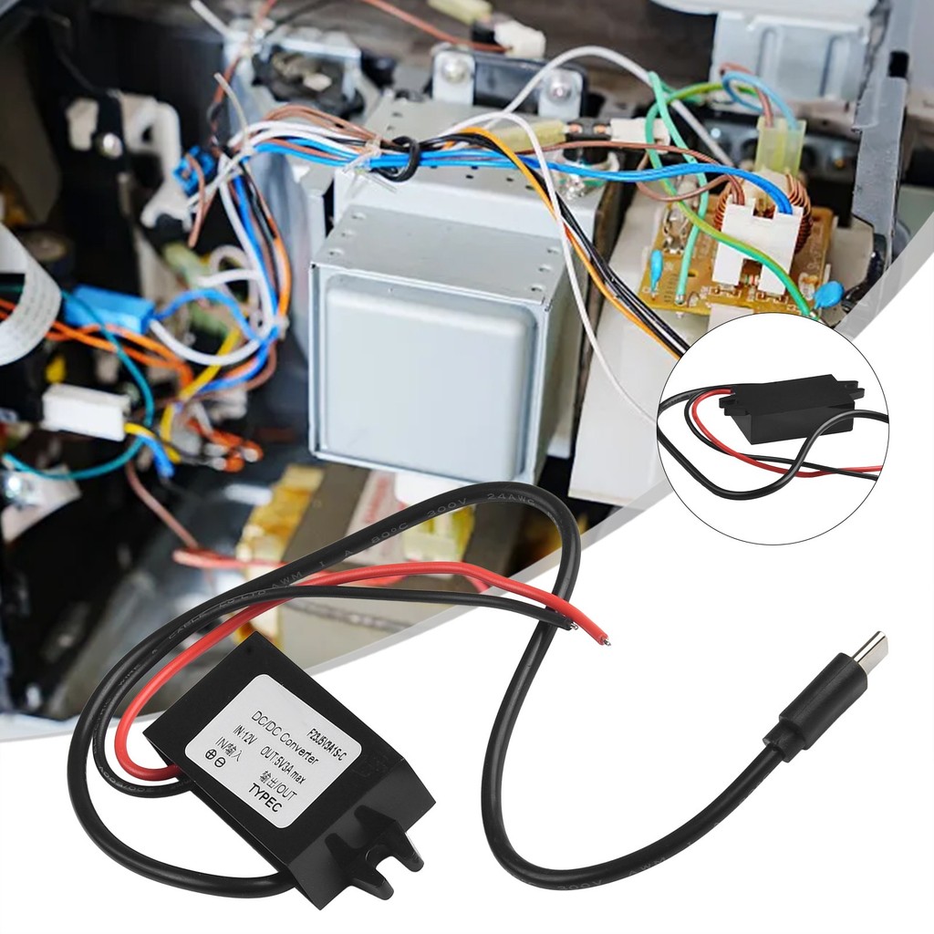 [HME] 12V to 5V 3A Waterproof Converter Type C USB C DC-DC Step Down ...