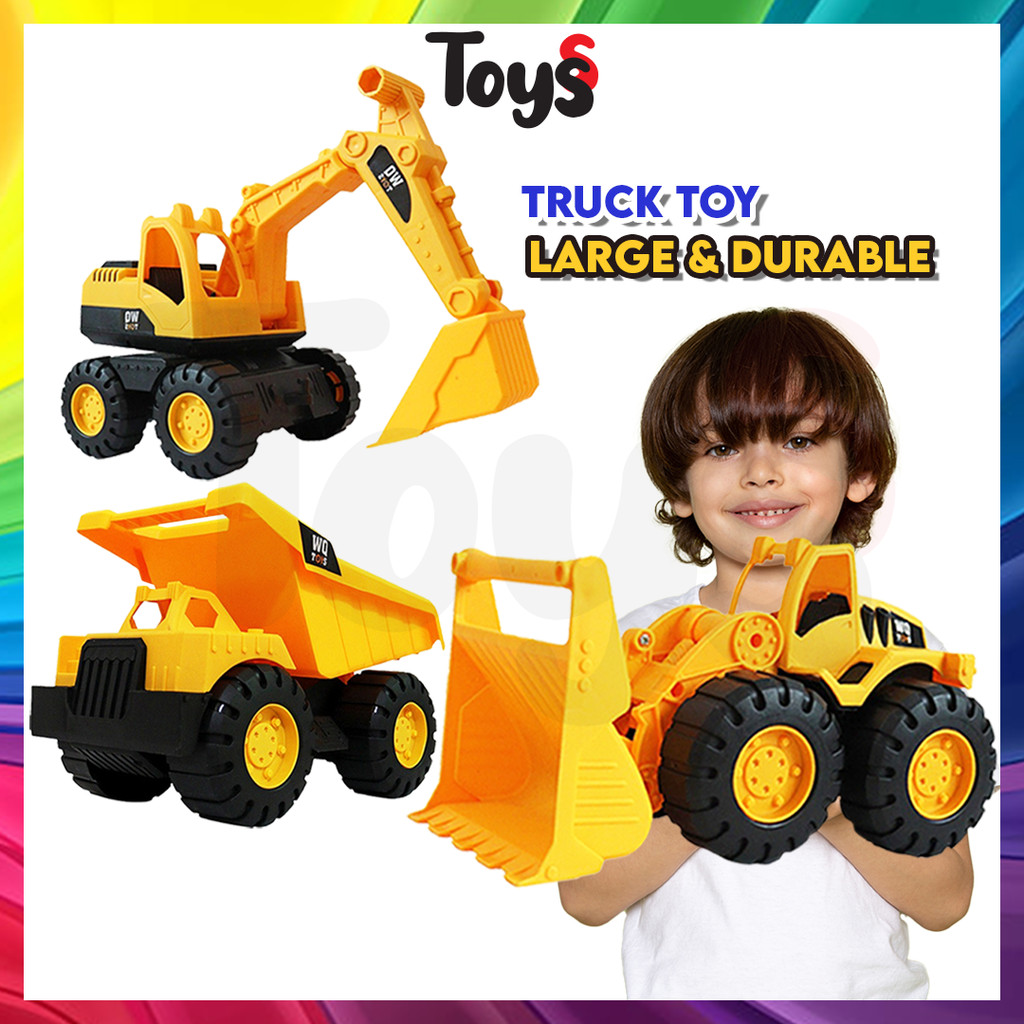 ⚡Toys Excavator Toys Backhoe Toy Dump Truck Traktor Mainan Truck Toys ...