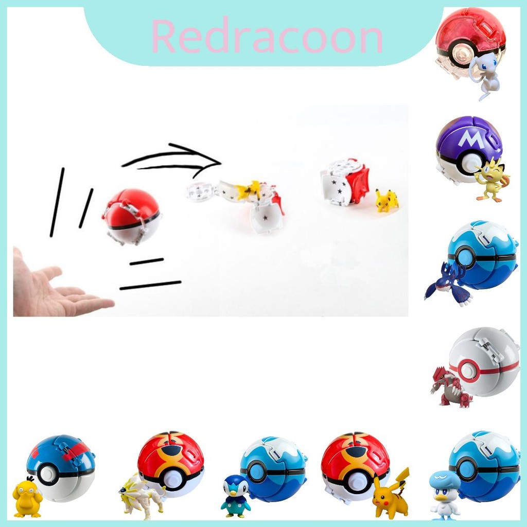 Red Meowth Ball Blue Ball Totodile Water Ball Dewott Transparent Ball ...