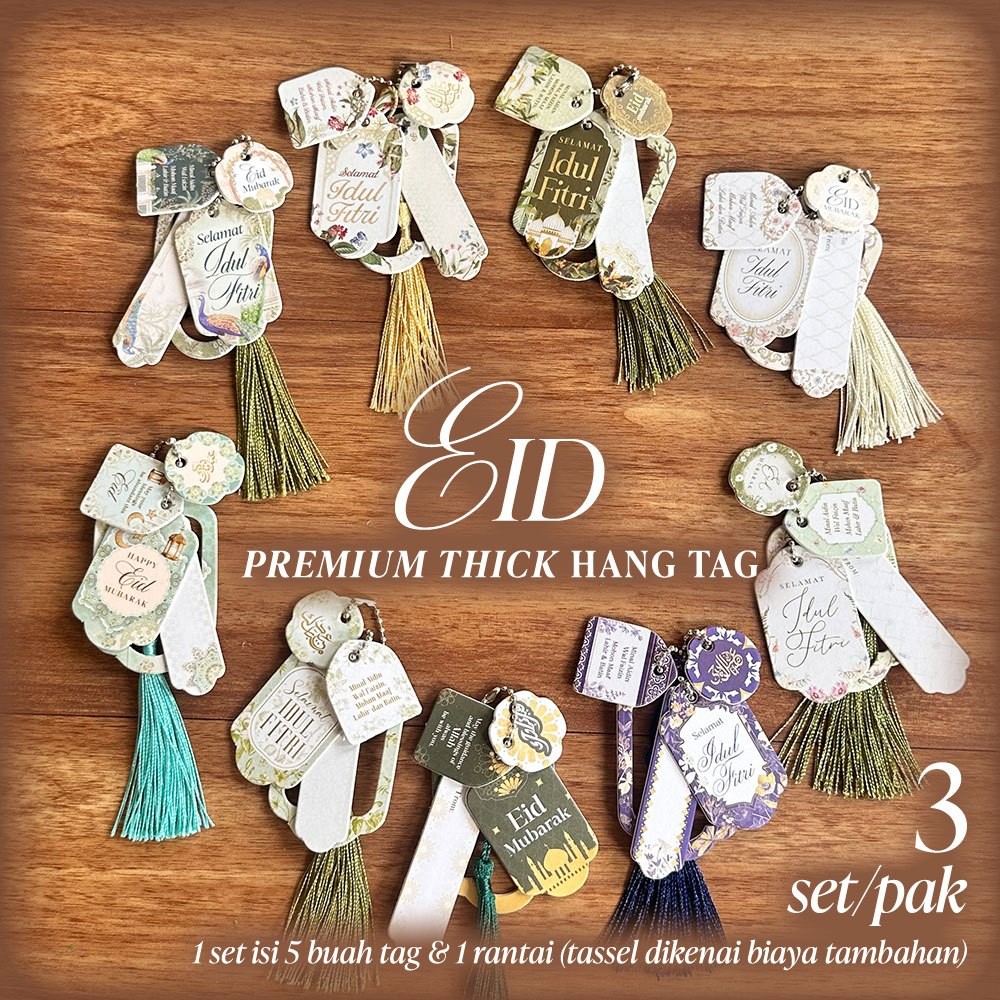 in stock Premium Eid Thick Hang Tag with TASSEL TASSEL / Thick Tag ...