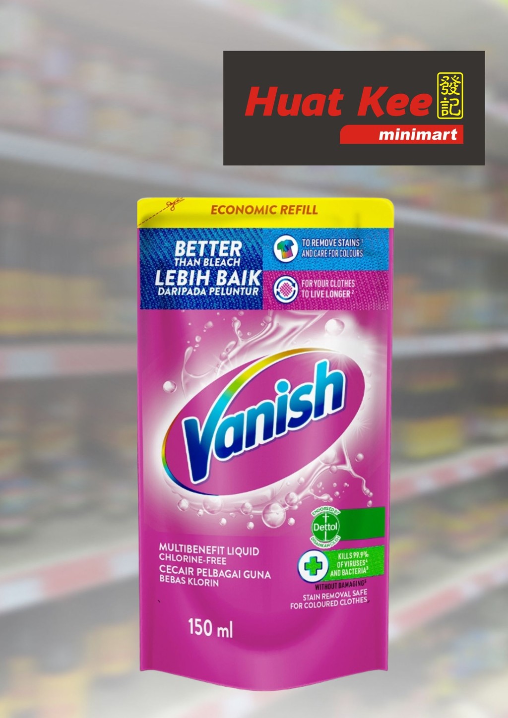 Vanish Fabric Clothes Oxi Action Stain Remover Pink Liquid Doy Refill ...
