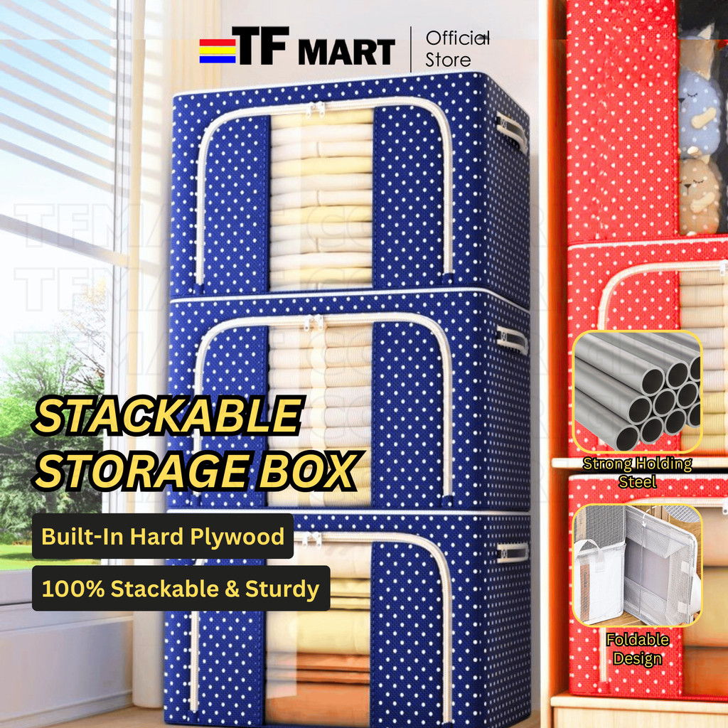 TFMART 24L/66L/100L Extra Large Box Storage Foldable Organizer Large ...