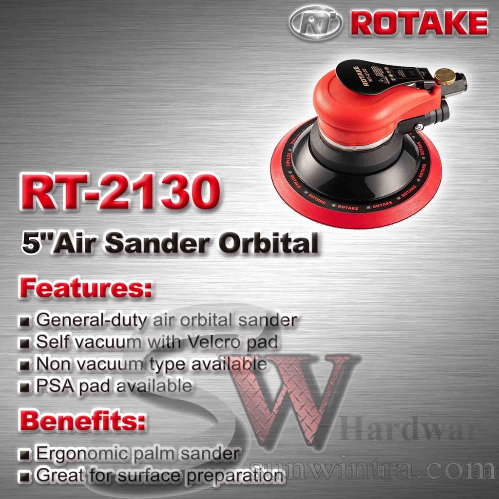 ROTAKE 5" Air Sander Orbital Air Sander RT-2130 F.O.C 1x Singer Oil ...