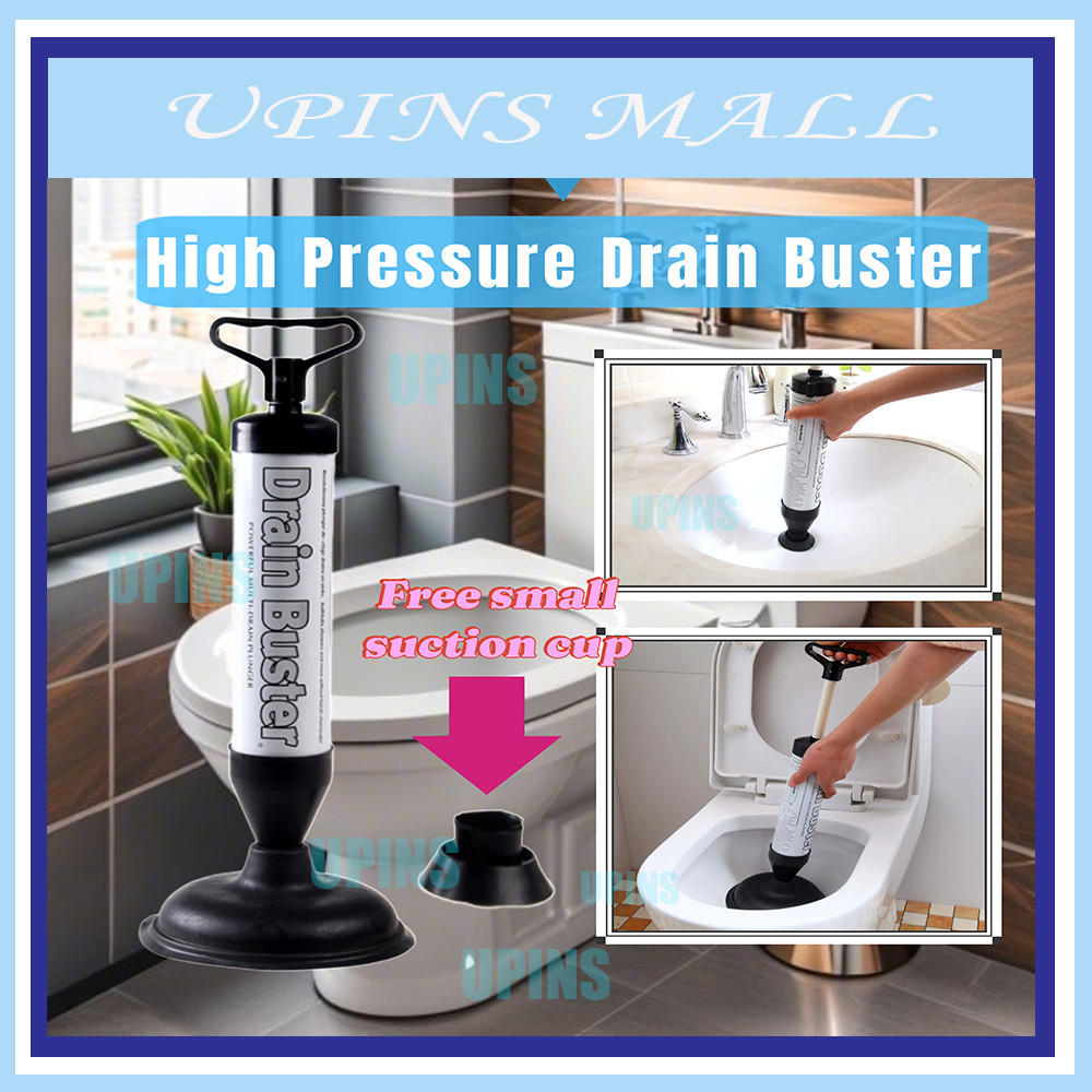 Upin-High Pressure Drain Buster Twin Type Suction Base For Toilet Plug ...