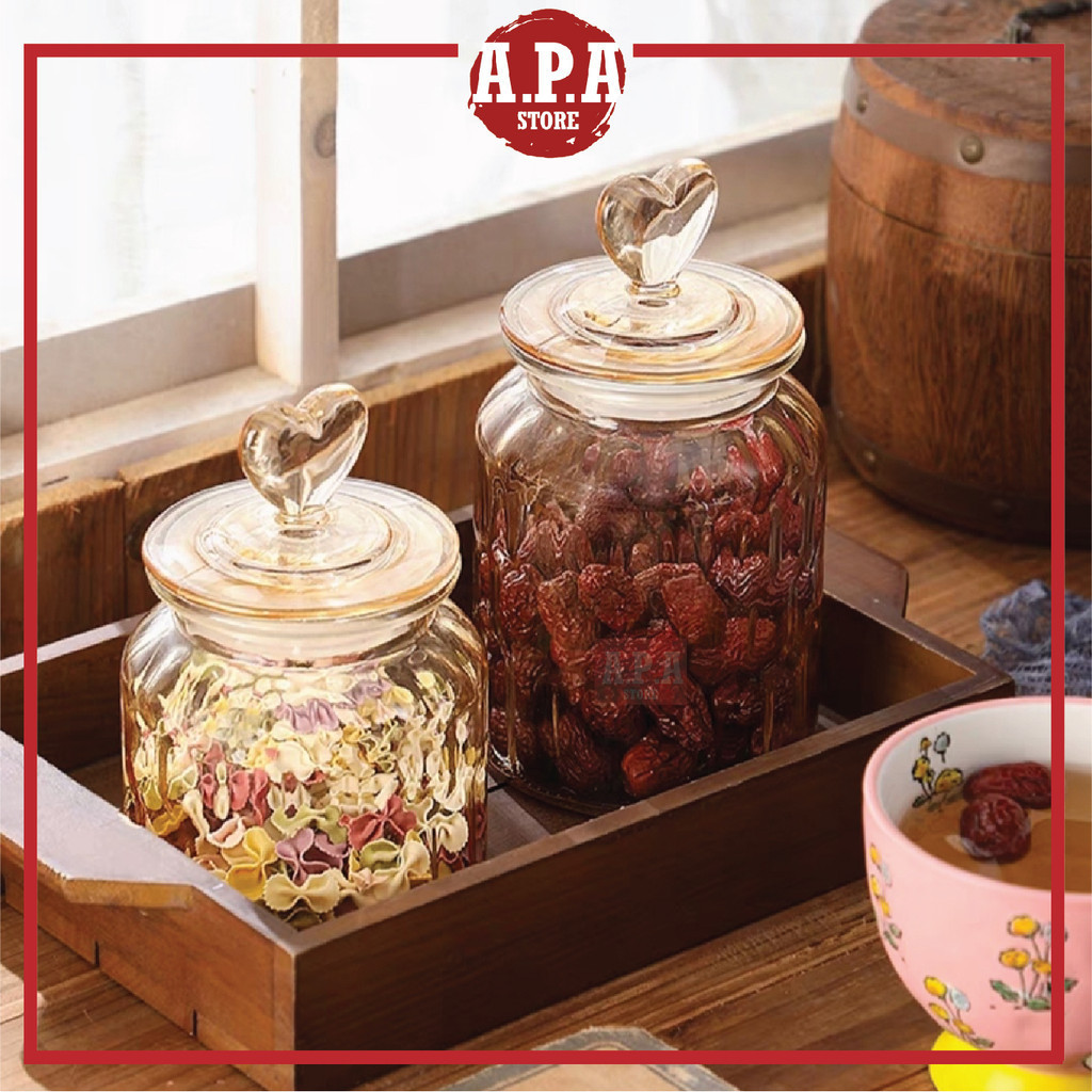 APA Nordic Food Jar Storage Glass Container Air Tight Large Capacity ...