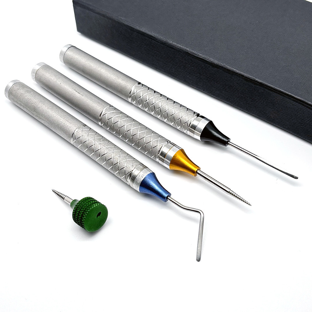 4Pcs/set Titanium Alloy Dental Tools Dental Flex Periotome Power Kit ...