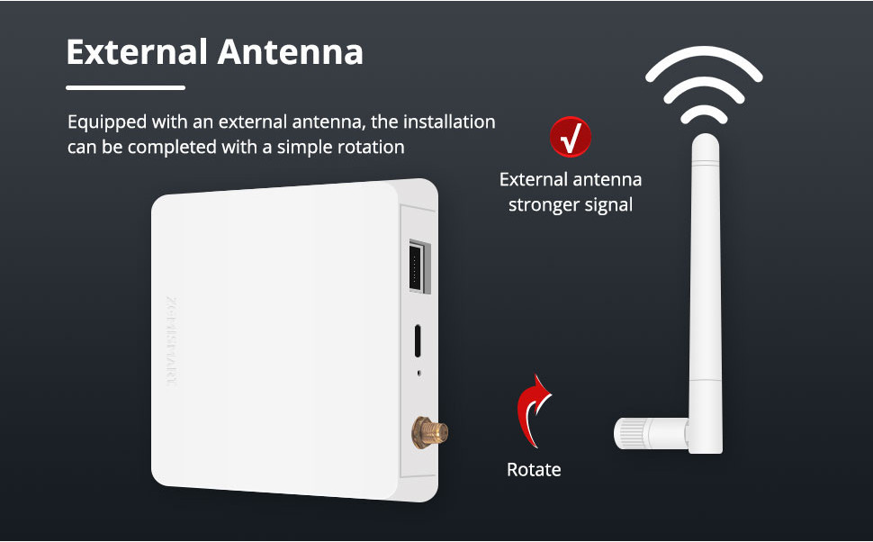 Zemismart Tuya Zigbee Antenna Hub Smart Home Control Center LAN Antenna ...