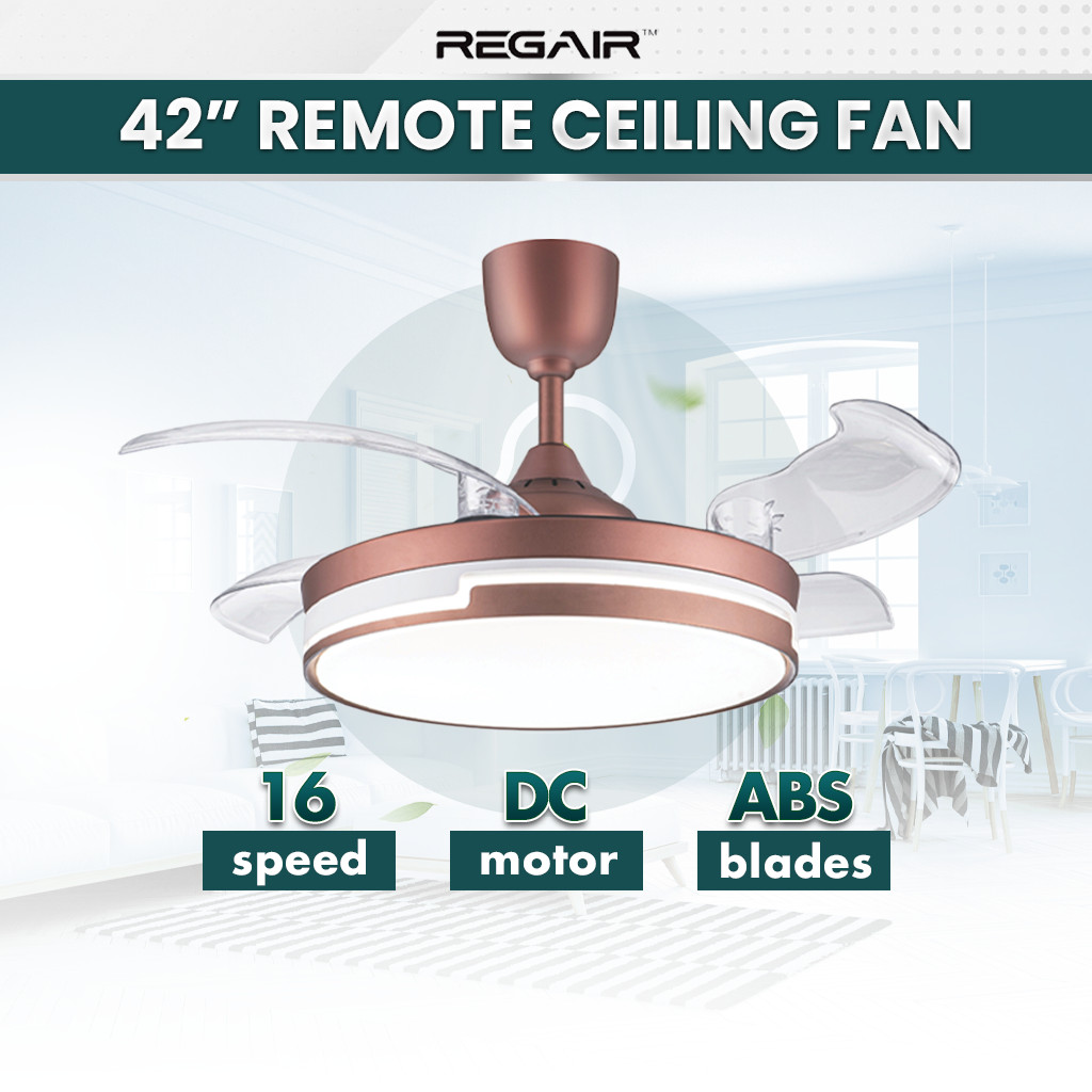 Inovo Regair BZ10 16 Speed Modern Crystal Ceiling Fan with Led Light ...