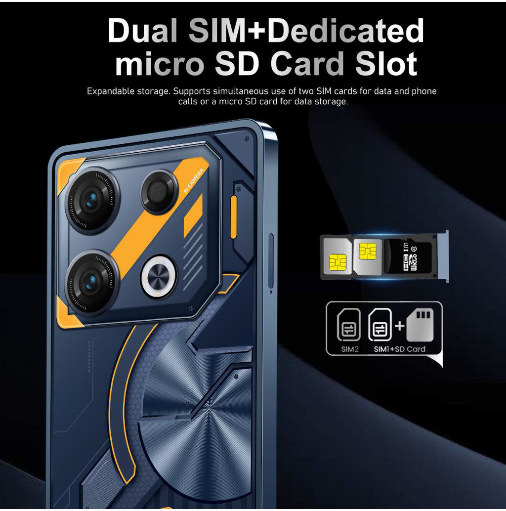 New GT10Pro Smartphone 2GB+16GB 500+1300p 7.3-inch Screen | Shopee Malaysia