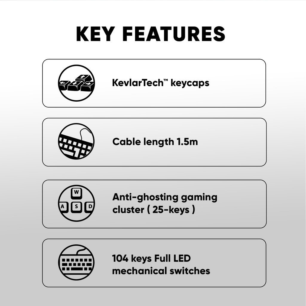 Armaggeddon MKA 7C Mechanical Keyboard | Hot-Swap | 104 Full Size ...