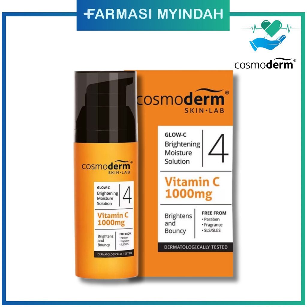 Cosmoderm Glow-C Brightening Moisture Solution 1000mg 50ml | Shopee ...