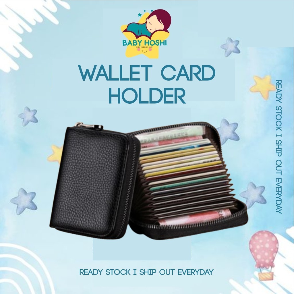 BH Wallet Card Holder ATM ID Cash Coin Women Men Purse PU Leather Zip ...