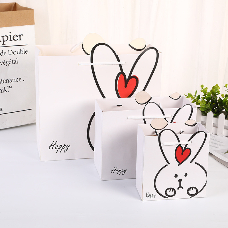 Cute Cartoon Rabbit Gift Bag Tote Bag Snack Packaging Bag Birthday Gift ...