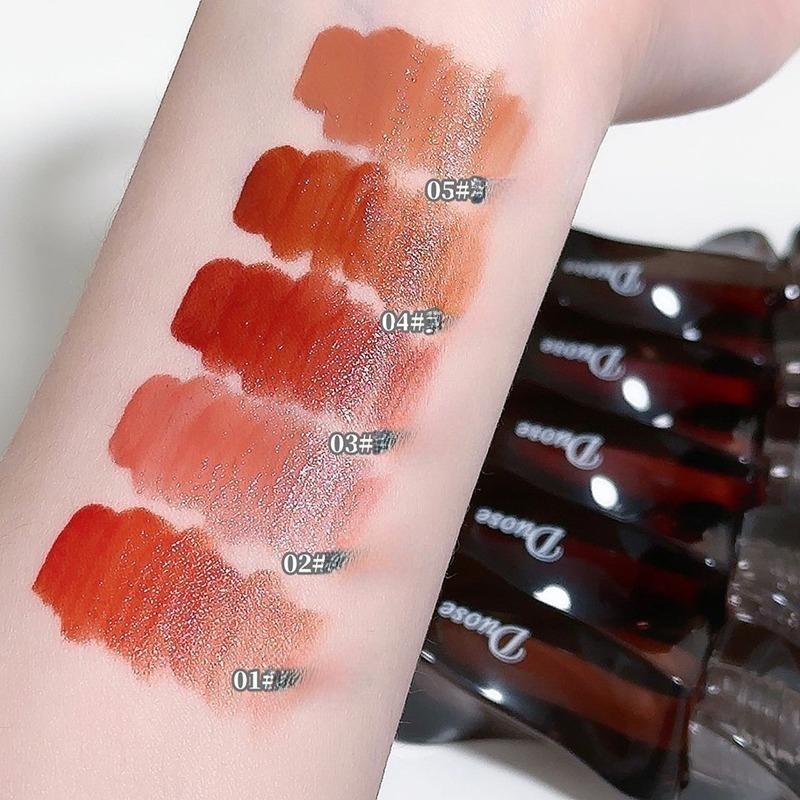 Dark Mirror Glass Lip Glaze Waterproof Anti Sweating Non Staying Red ...