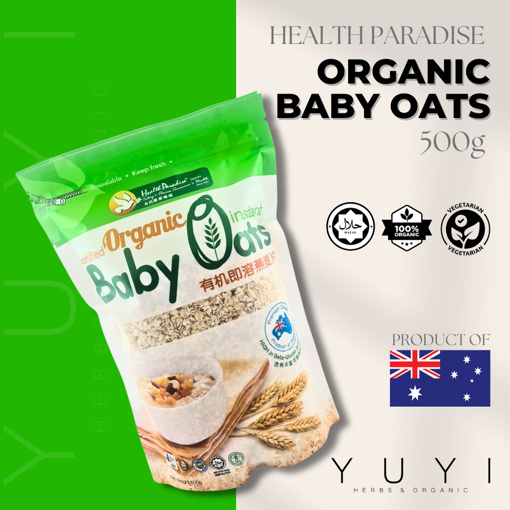 【Health Paradise】Organic Instant Baby Oats - 500g | Shopee Malaysia