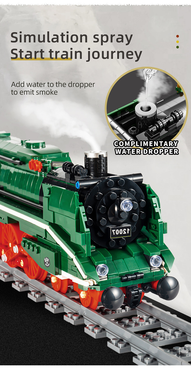 Mould King 12007 World Railway Series Steam Train BR18 201 German ...