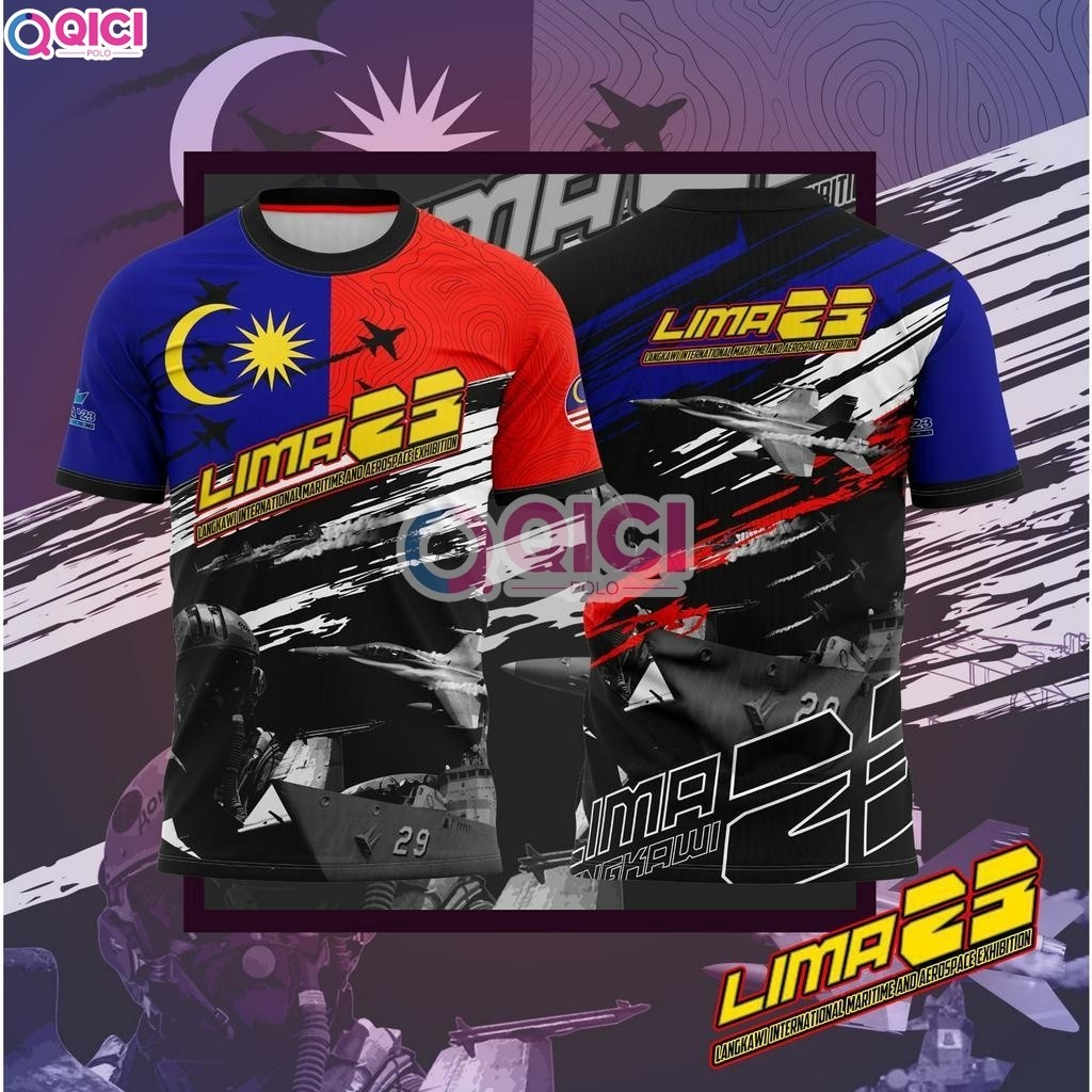 Tshirt Sublimation LIMA Langkawi 2023 | Baju LIMA Langkawi 2023 | ShortSleeve | Collar | Men ...