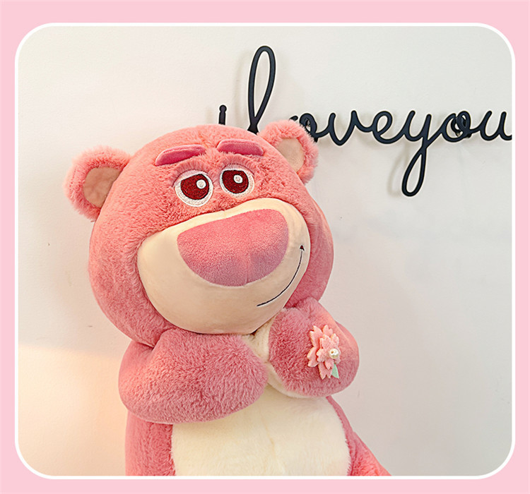 Cute sakura Lotso plushie strawberry bear plush toy doll girl pink ...