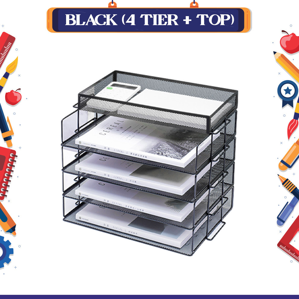 Innohut Metal Document Sorage Rack Document Tray Desktop Paper ...