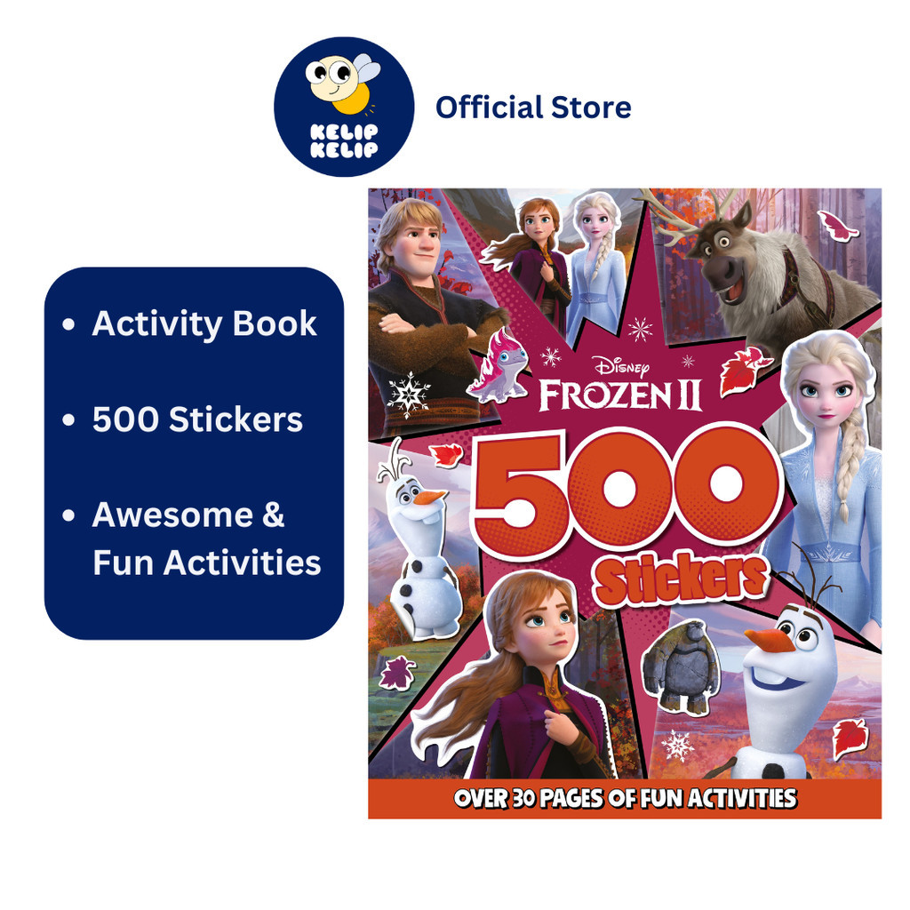 Disney Frozen 2 500 Sticker Book With Activities & Puzzles For Kids ...