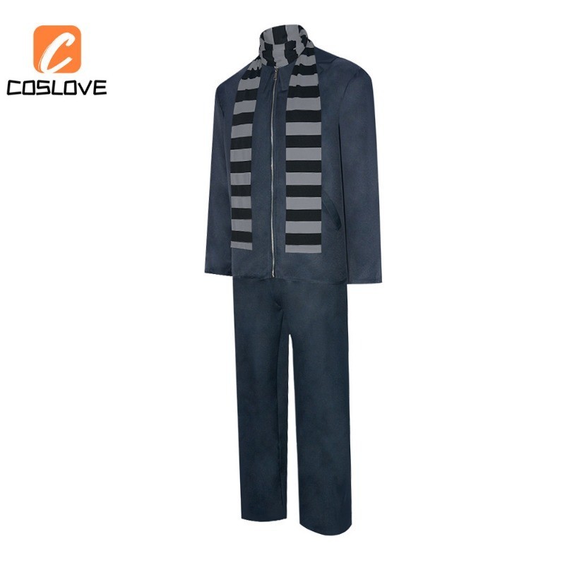 Anime Movie Despicable Me Gru Cosplay Clothing Full Set Costume Black ...