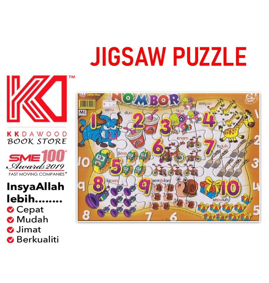 [KKD] LittleSun: Jigsaw Puzzle Nombor | Shopee Malaysia
