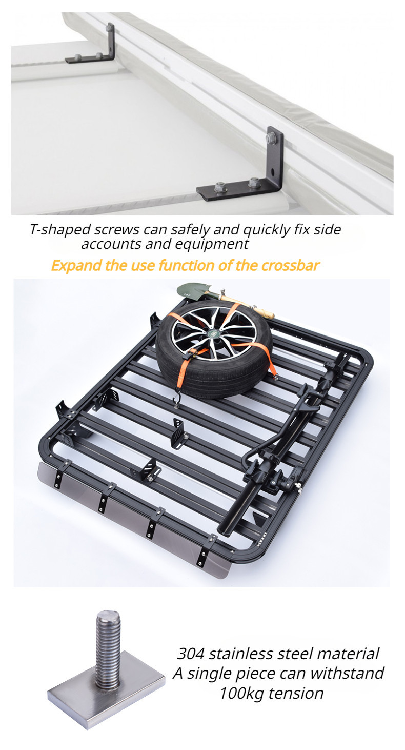 Outdoor Car Side Tent Crossbar Luggage Rack Chute T-Shaped Screw Roof ...