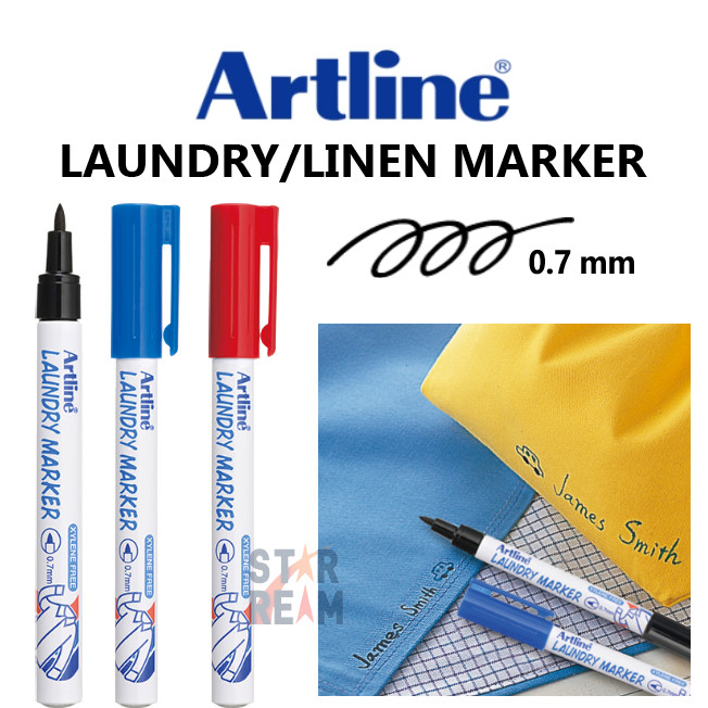 Laundry Linen Marker 0.7mm Artline 750/Fabric Marker/Clothes Pen ...