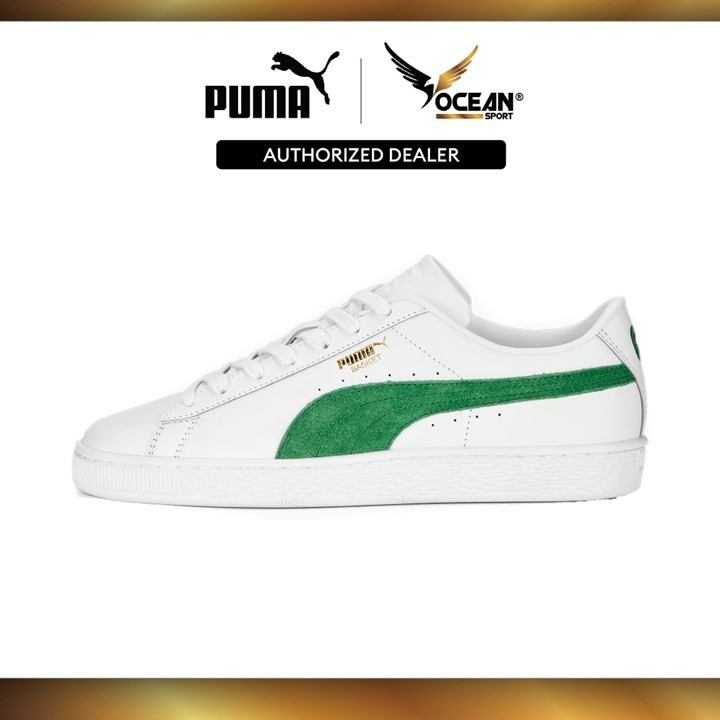 Puma Basket Classic 75Y Sneakers (White-Archive Green-Gold) 39433802 ...
