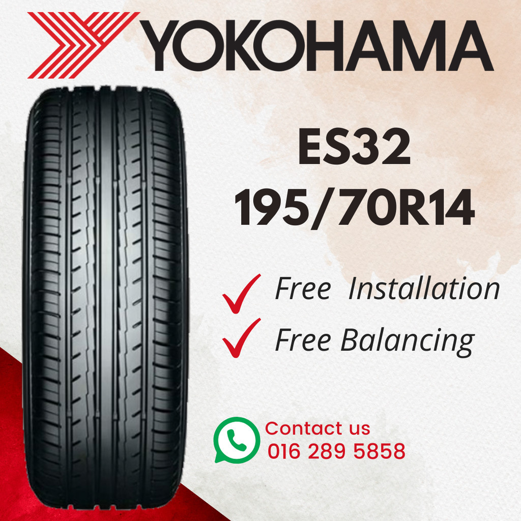 1957014 195 70 14 195/70R14 195-70-14 YOKOHAMA BLUEARTH ES32 Car Tyre ...