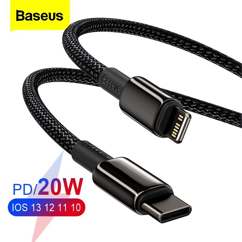 Baseus PD 20W USB C Cable Fast Charge Data Wire for iPhone 13 MacBook ...