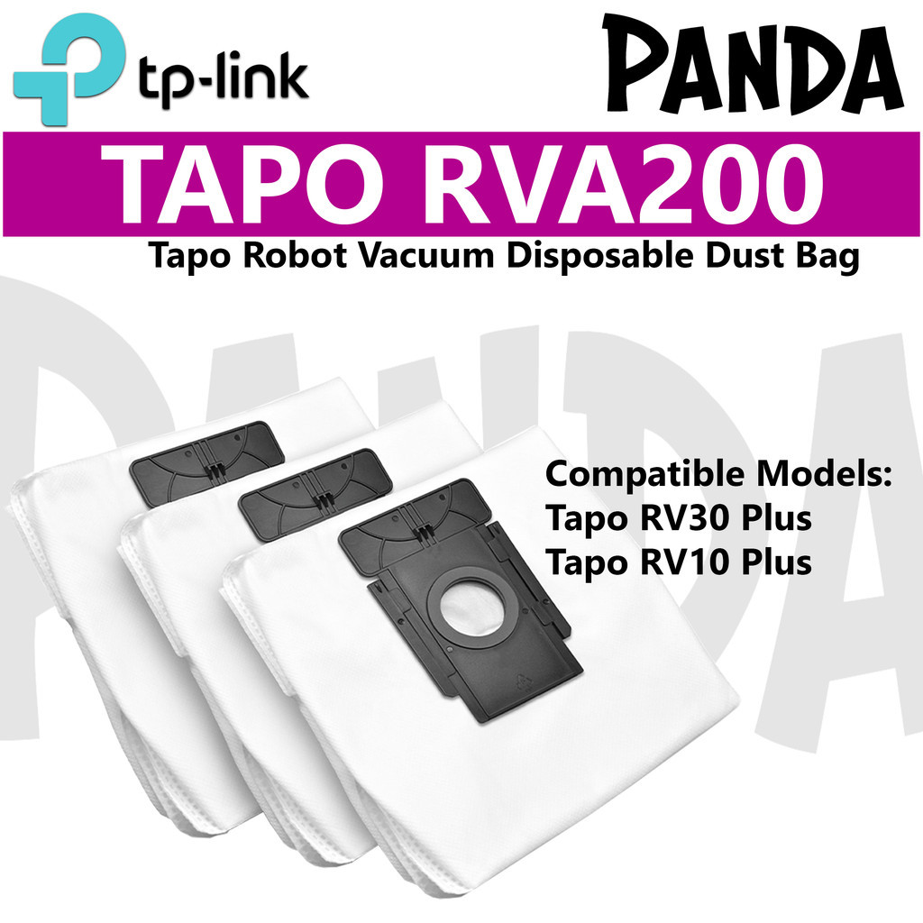 TP-Link Tapo Robot Vacuum Disposable Dust Bag, 3Pcs, 4L (Tapo RVA200 ...