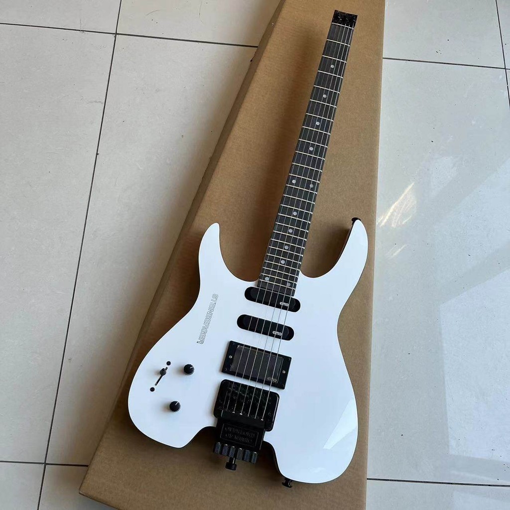 Classic Steinberger Headless Electric Guitar SSH EMG Pickups White Body ...