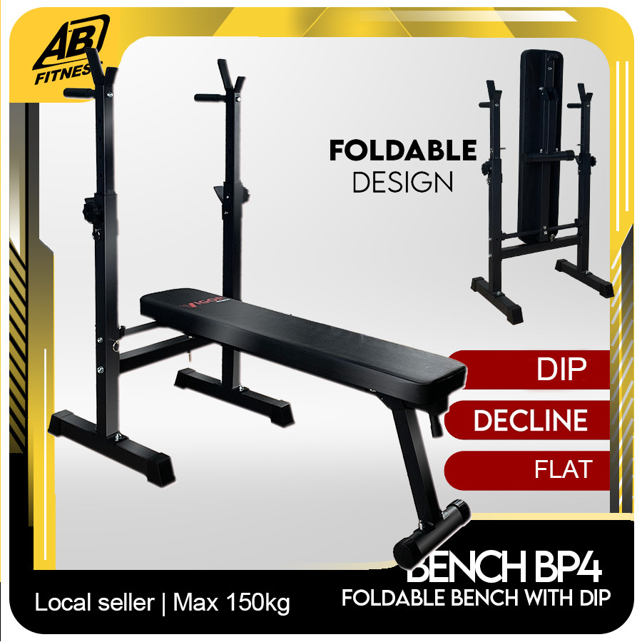 Vigor Fitness Foldable Barbell Press Weightlifting Bench With dip BP4 ...