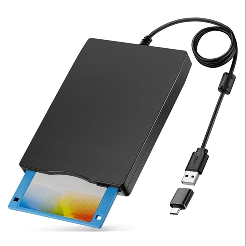 Floppy Disk Reader 3.5 Inch External USB Type A&C Floppy Disk Drive ...