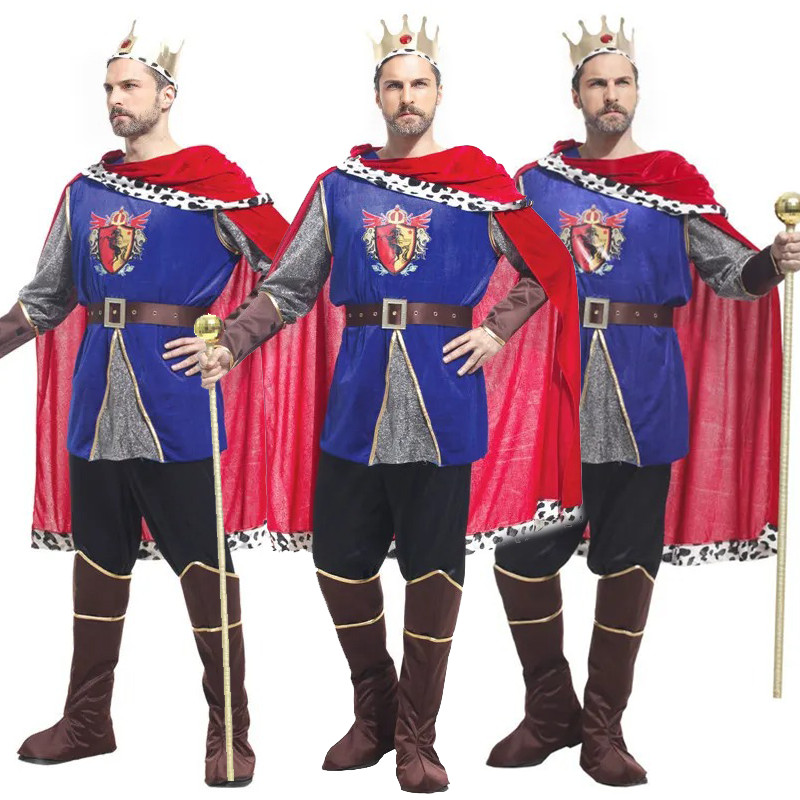 Men's Honorable King Costume Set Halloween Party Adult Dress Up Costume ...
