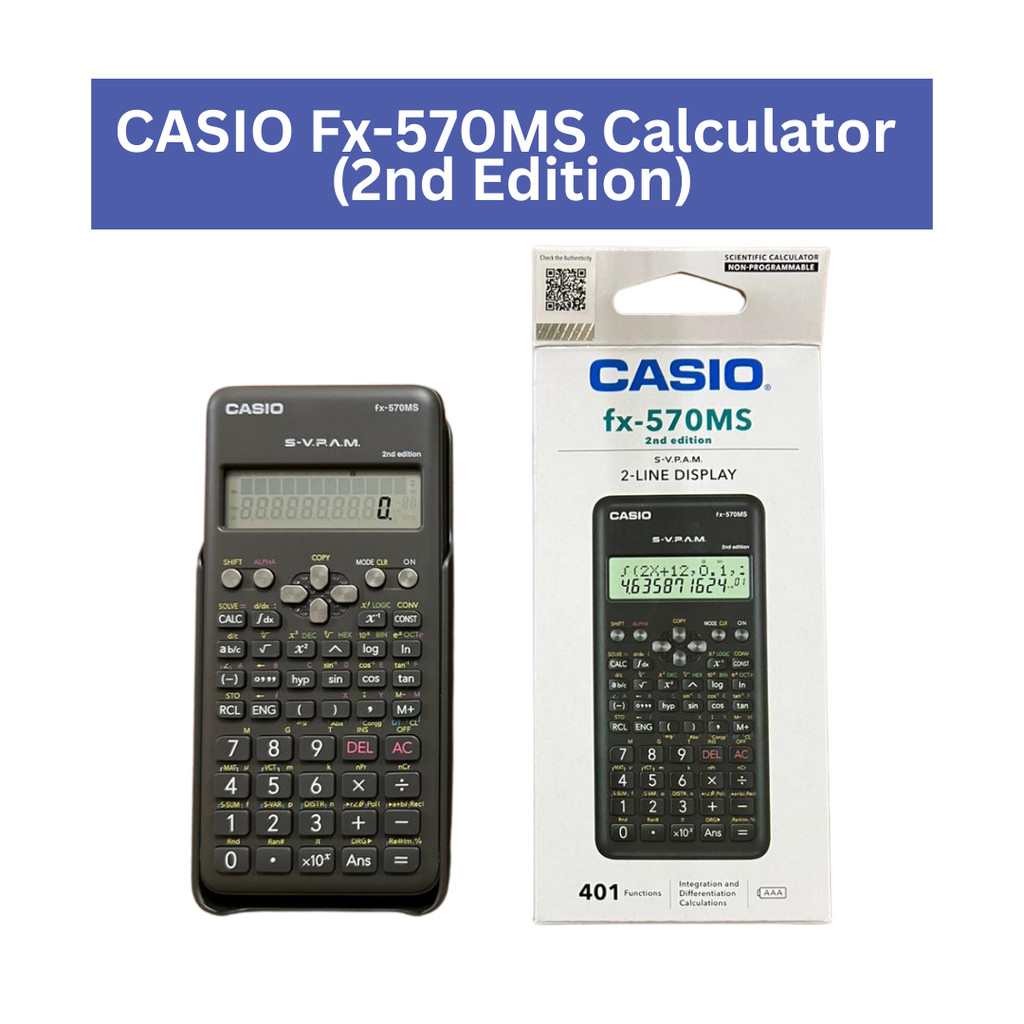 Casio Fx-570MS Calculator (2nd Edition) | Shopee Malaysia