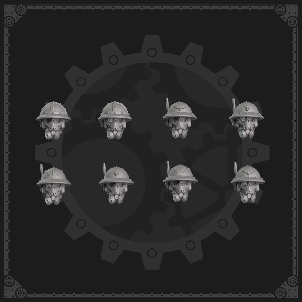 [warhammer] Gray Trendy Star World Army Body Modification Head Carving ...