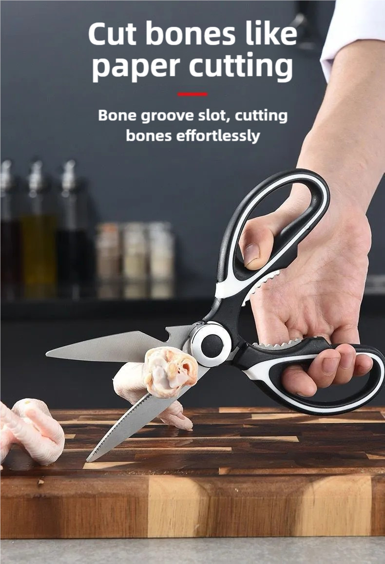 201Stainless Steel Multipurpose Kitchen Scissors – Nut Cracker, Bottle ...