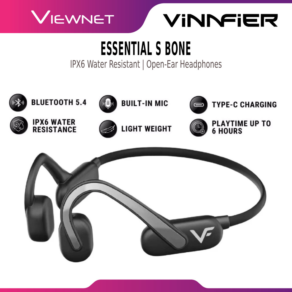 VINNFIER ESSENTIAL S BONE CONDUCTION OPEN EAR BLUETOOTH 5.4 SPORT ...